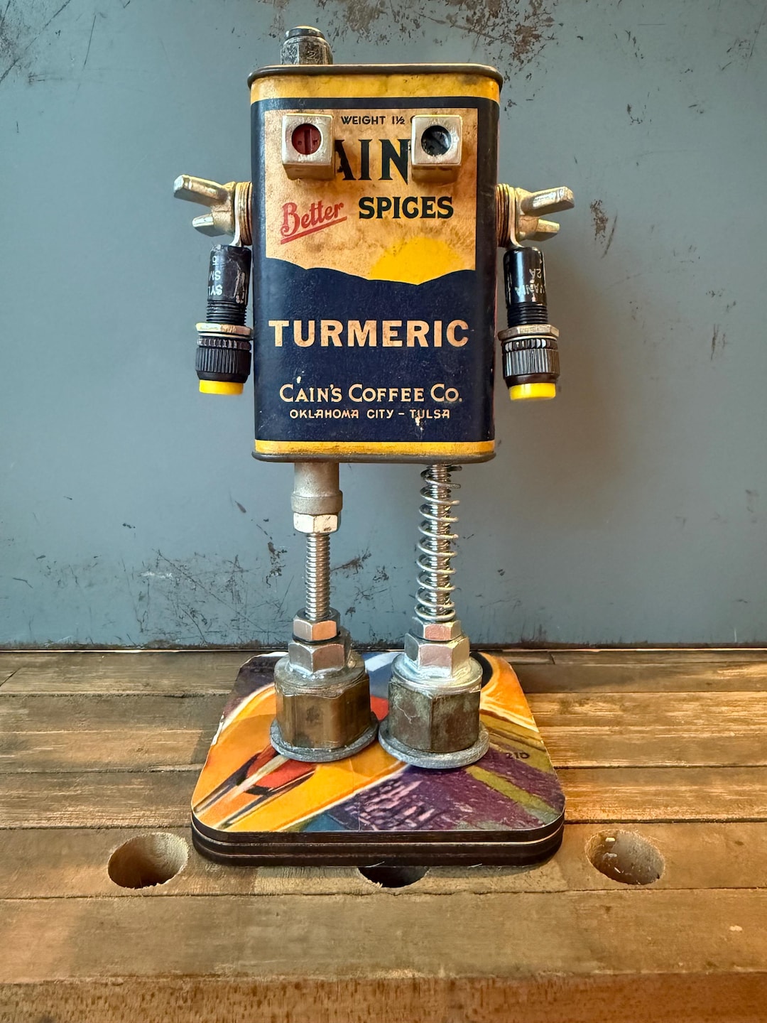 Handmade Vintage Robot Sculpture – Upcycled Boraxo Can Art Piece - Etsy