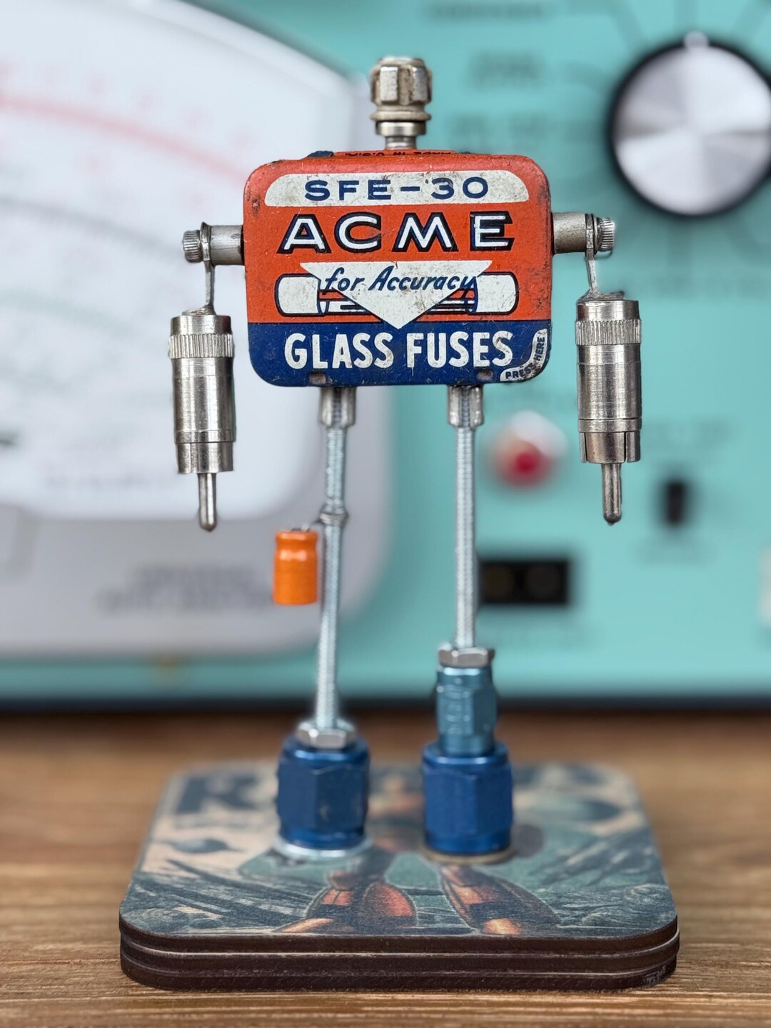 Handcrafted Upcycled Robot Sculpture: Steampunk Industrial Decor - Etsy