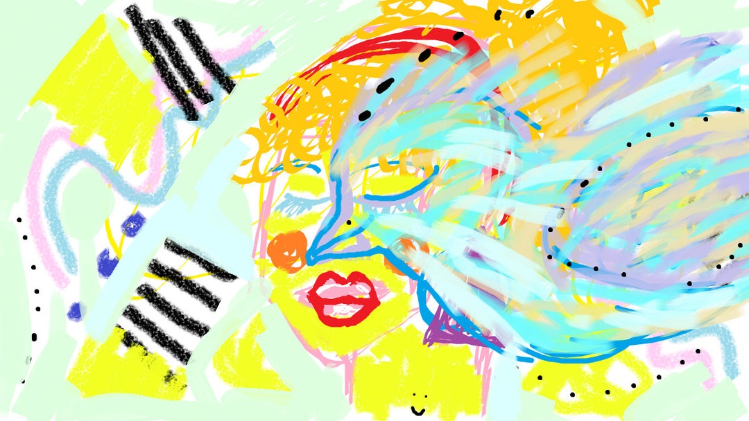 Digital Art Wallpaper Drawing Colorful HAPPY COLORS - Etsy