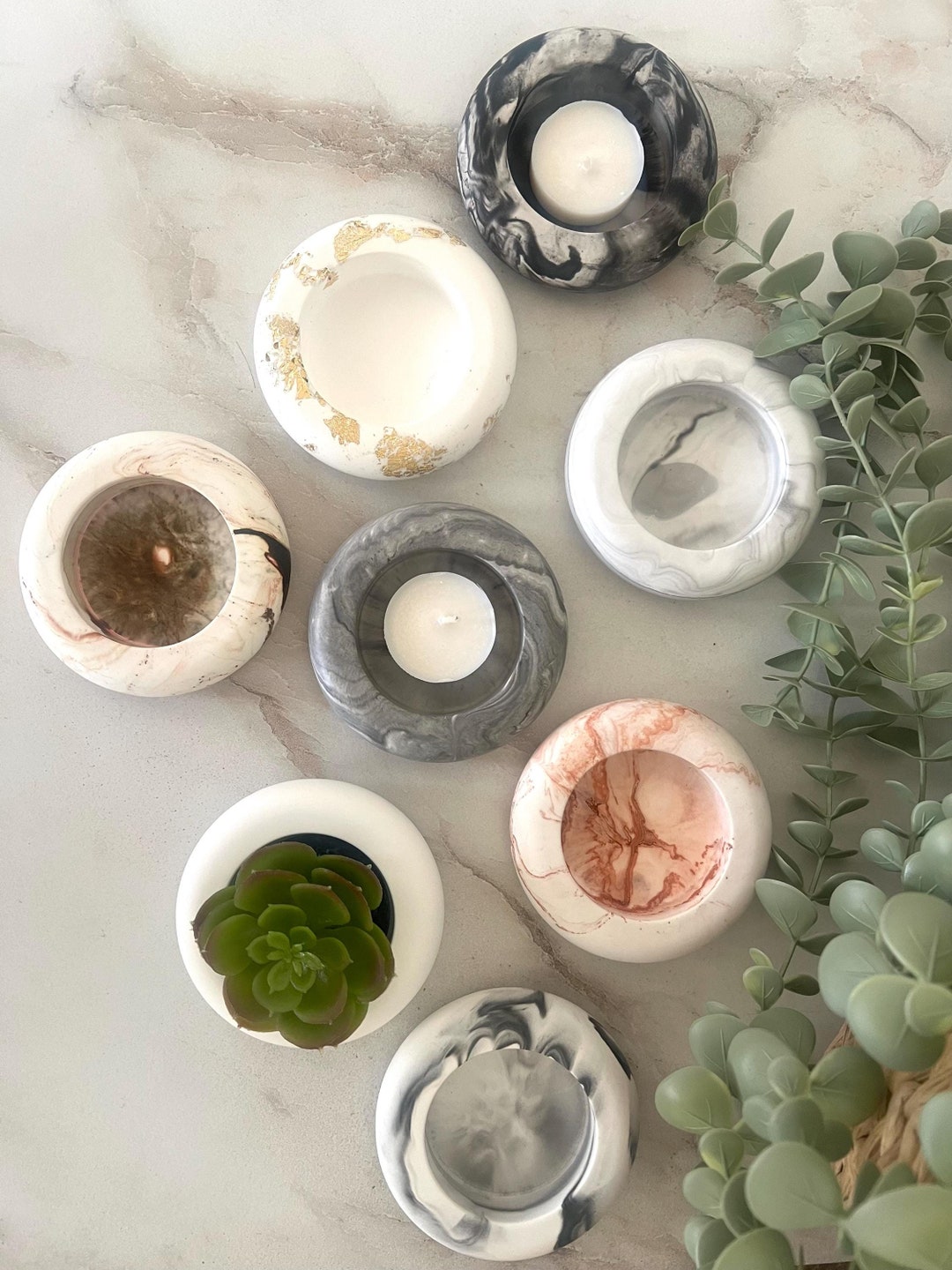 Ceramic Resin Succulent Dish, Trinket Dish, Candle Holder, Eco Friendly ...