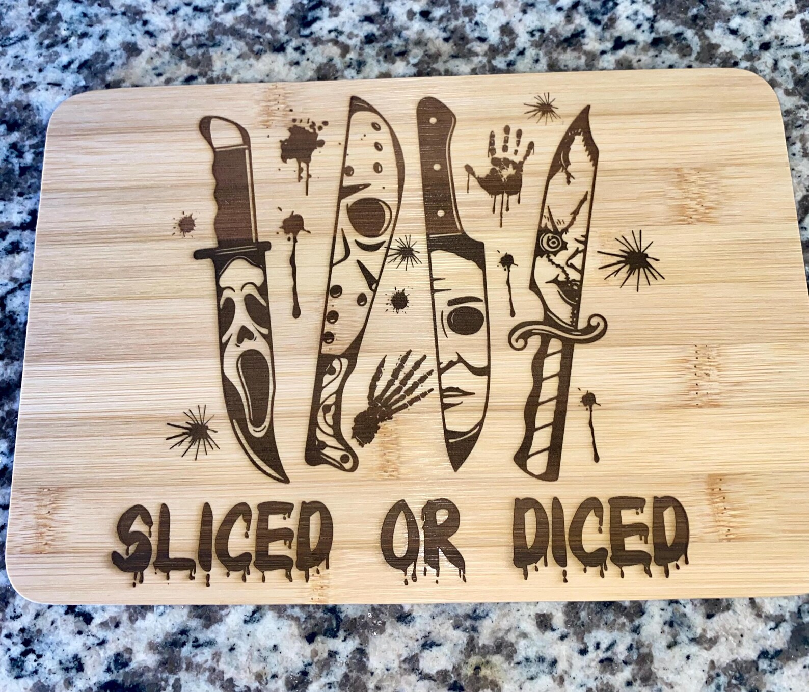 Spooky Kitchen Horror Halloween Slashers Cutting Board - Etsy