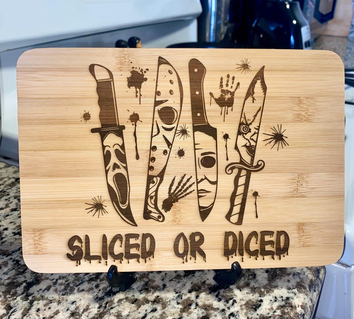 Spooky Kitchen Horror Halloween Slashers Cutting Board - Etsy
