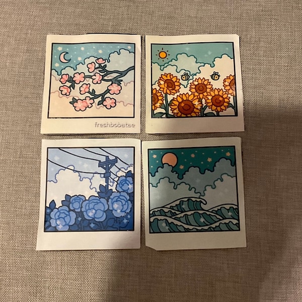 Aesthetic Polaroid Stickers - Etsy