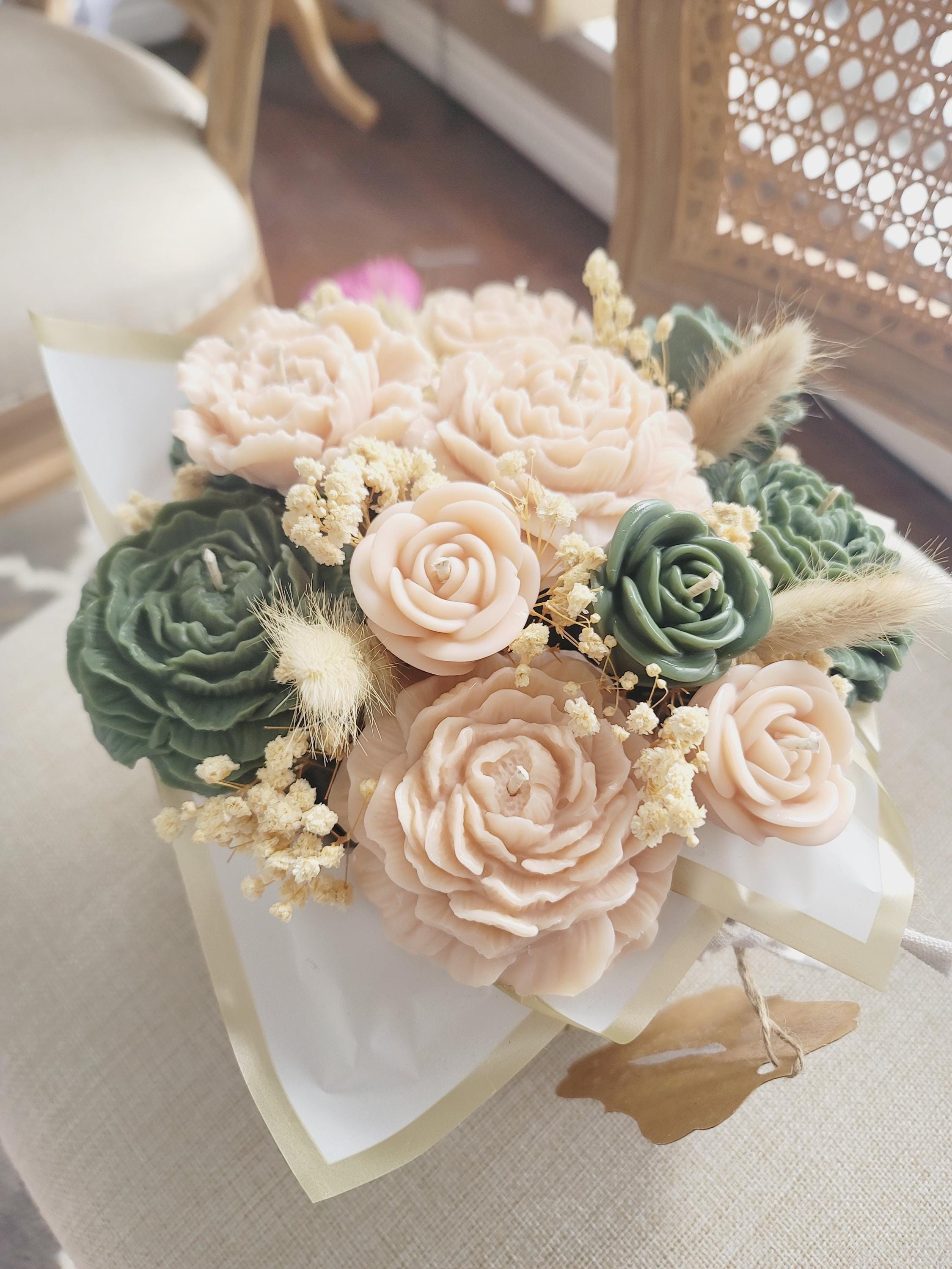 Flower Candle Bouquet - Etsy