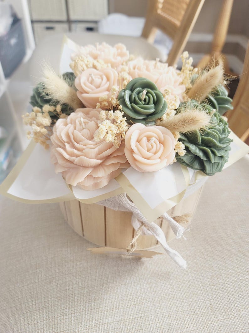 Flower Candle Bouquet - Etsy