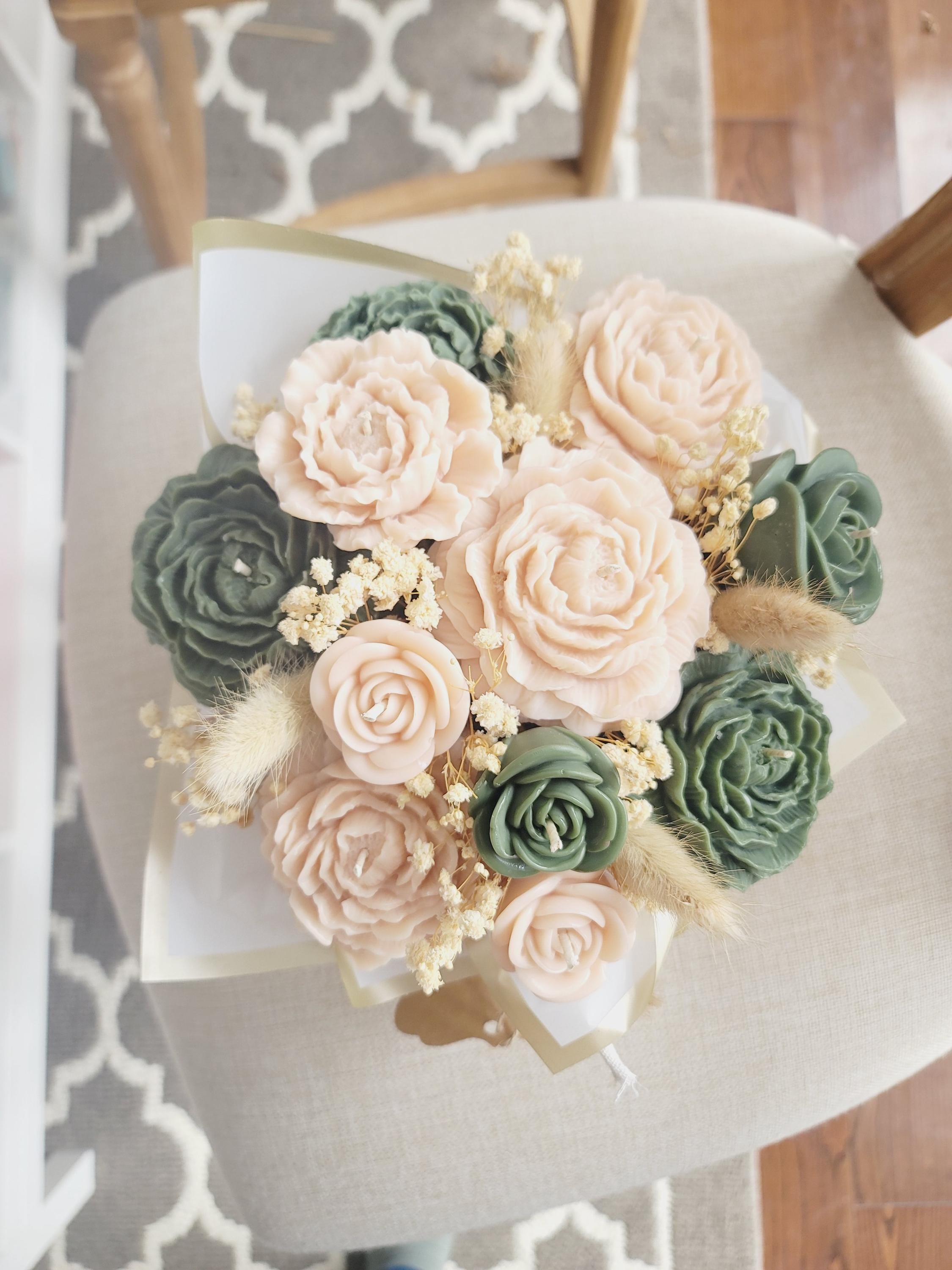 Flower Candle Bouquet - Etsy
