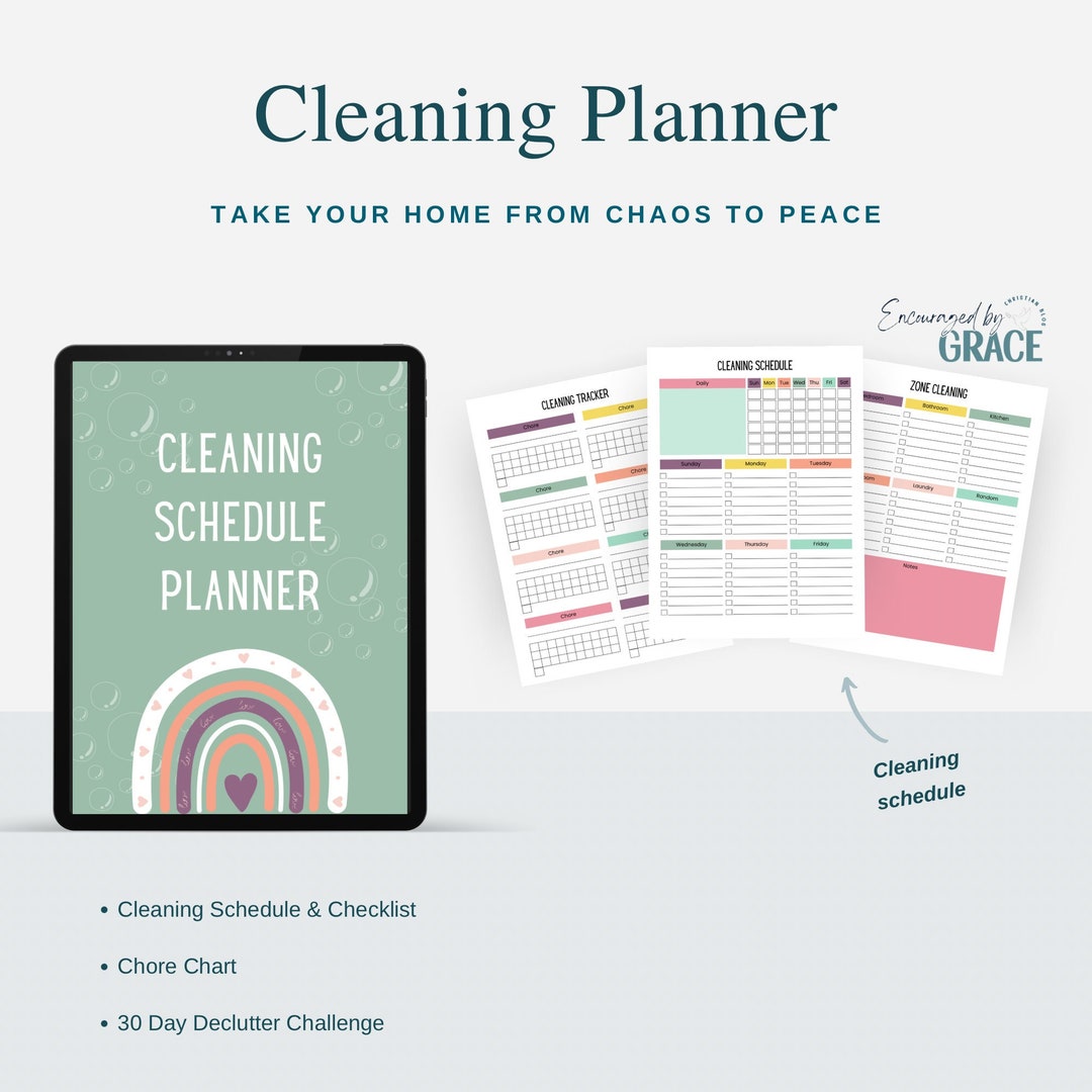 Printable Cleaning Planner | Home Organization | Daily, Weekly, Monthly ...