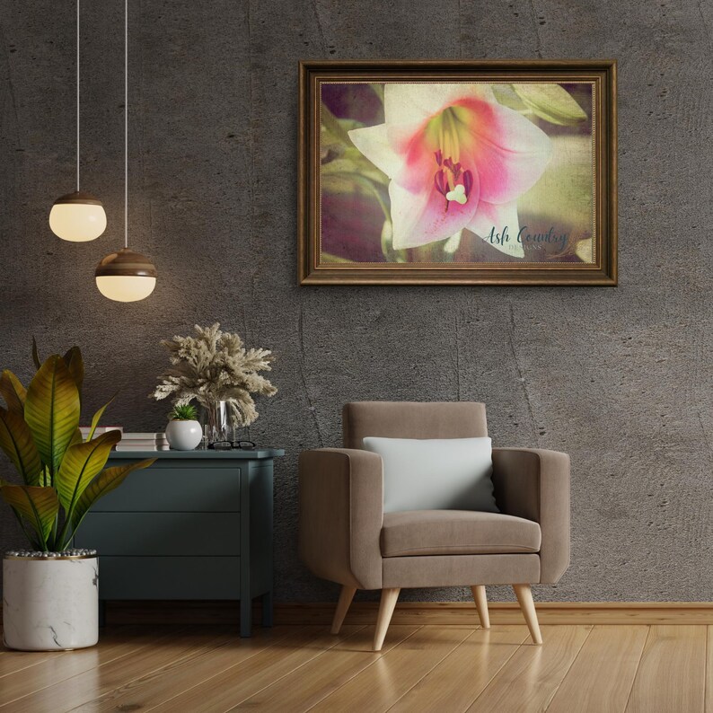 Pink Lily Digital Wall Art | Lily Photo | Flower Art | Pink Lily Photo ...