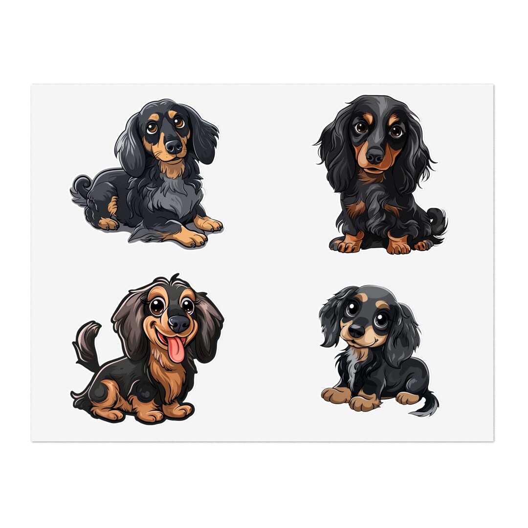 Cute Dachshund Sticker Sheets - Etsy
