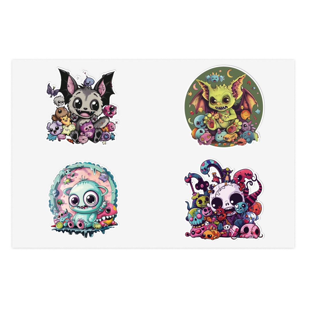 Baby Monster Sticker Sheets - Etsy