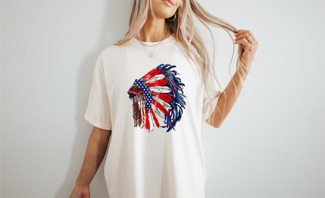 Comfort Colors Native American Indian Headdress Shirt, Native American ...