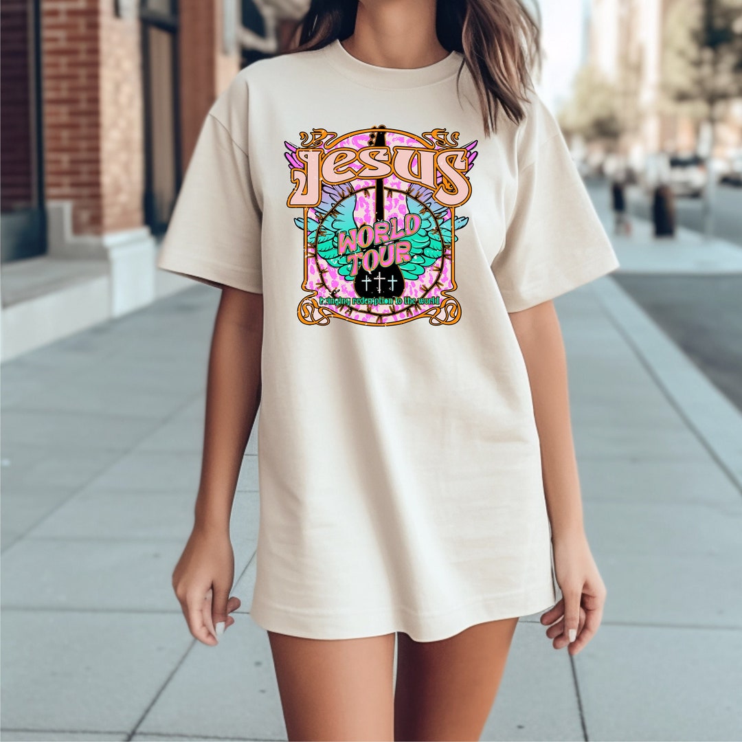 Comfort Colors Jesus World Tour T-shirt, Religious Gift for Friend ...