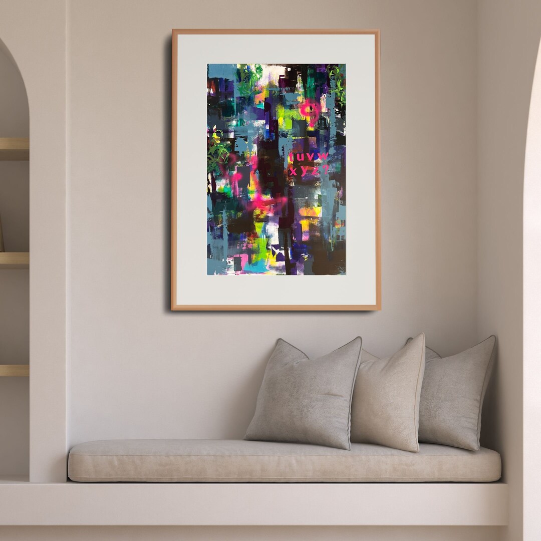 Layered Abstract Painting Original Canvas | Abstract Fine Art Print - Etsy