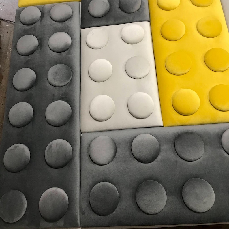 Upholstered Brick-style Wall Panels – Soft Decorative Blocks for Kids ...