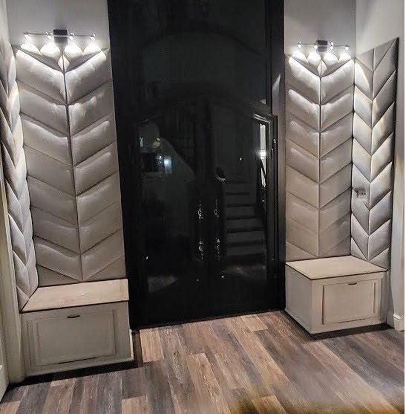 Velvet Wall Panels. Soft Custom Headboard or Accent Wall for Bedroom ...