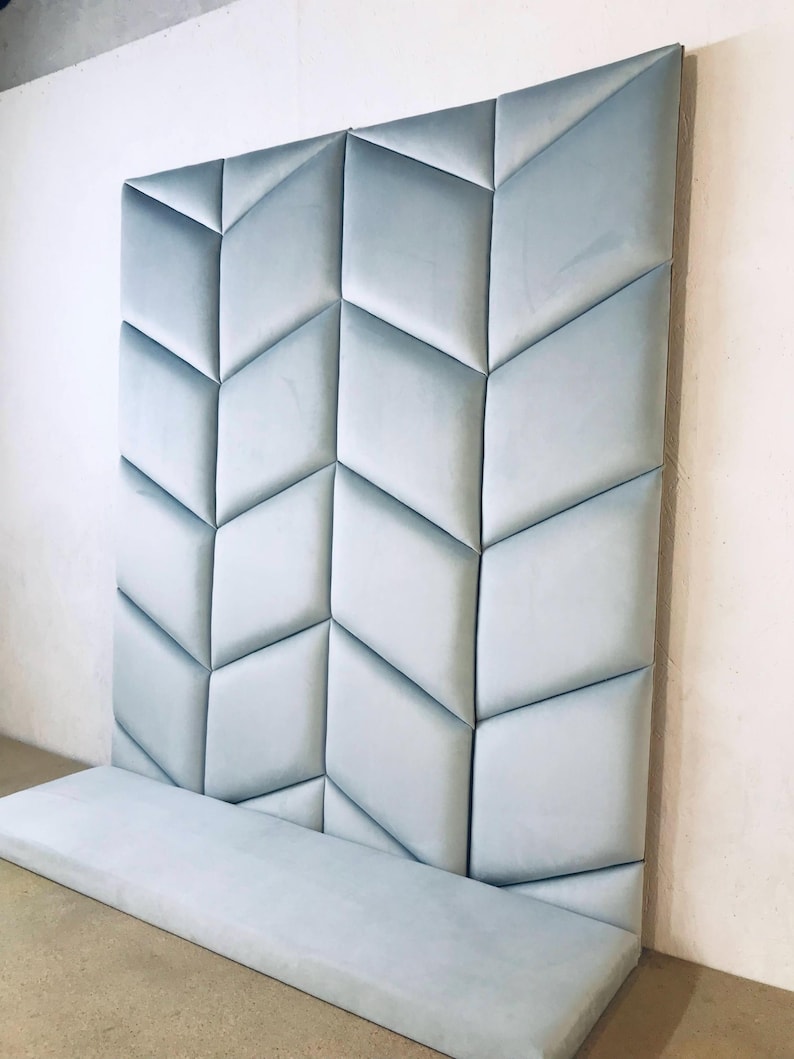 Velvet Wall Panels. Soft Custom Headboard or Accent Wall for Bedroom ...