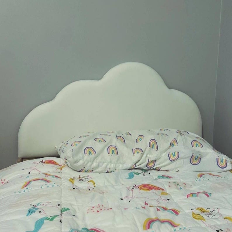 Cloud Shape Upholstered Headboard – Nursery Wall Panel, Custom Color - Etsy