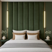 Upholstered Decorative Wall Panels, Diamond Shape Wrapped in Faux ...