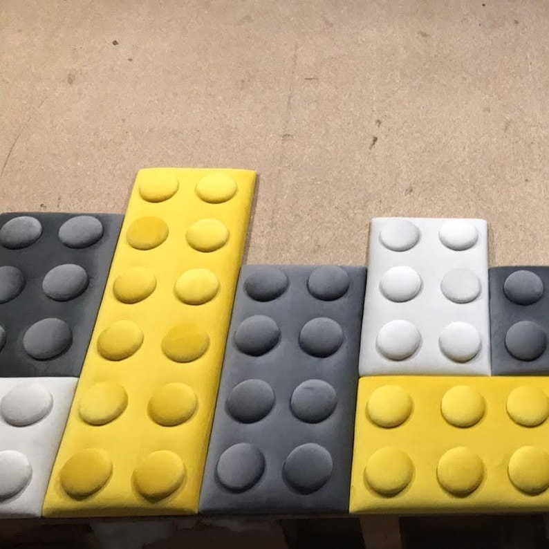Upholstered Brick-style Wall Panels – Soft Decorative Blocks for Kids ...