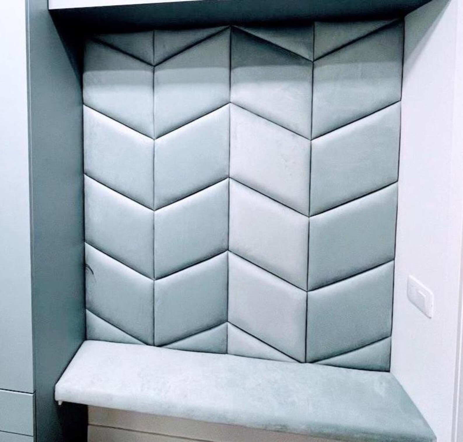 Velvet Wall Panels. Soft Custom Headboard or Accent Wall for Bedroom ...