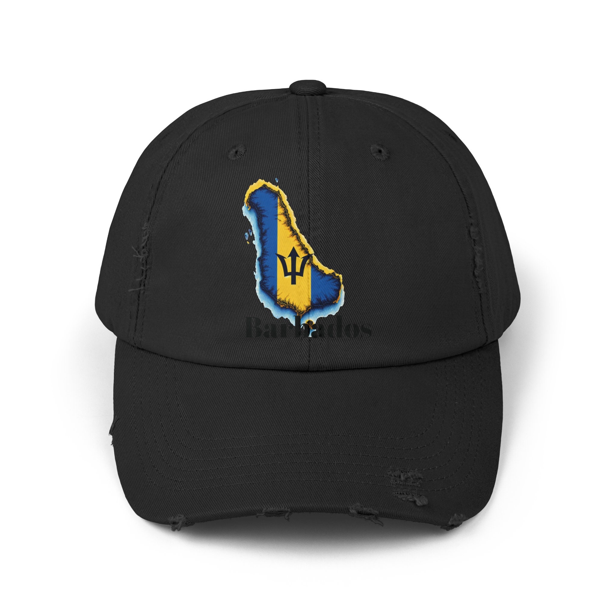 Barbados Flag Unisex Distressed Cap, Bajan Flag Gift, Caribbean Flag ...