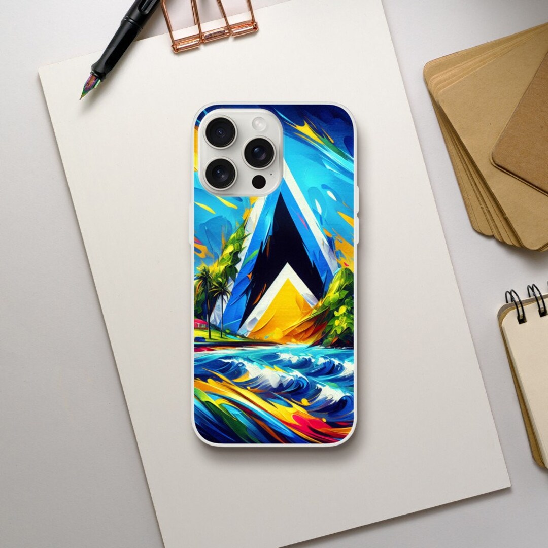 St. Lucia Flag Flexi Case St. Lucia Flag Acrylic Look - Etsy