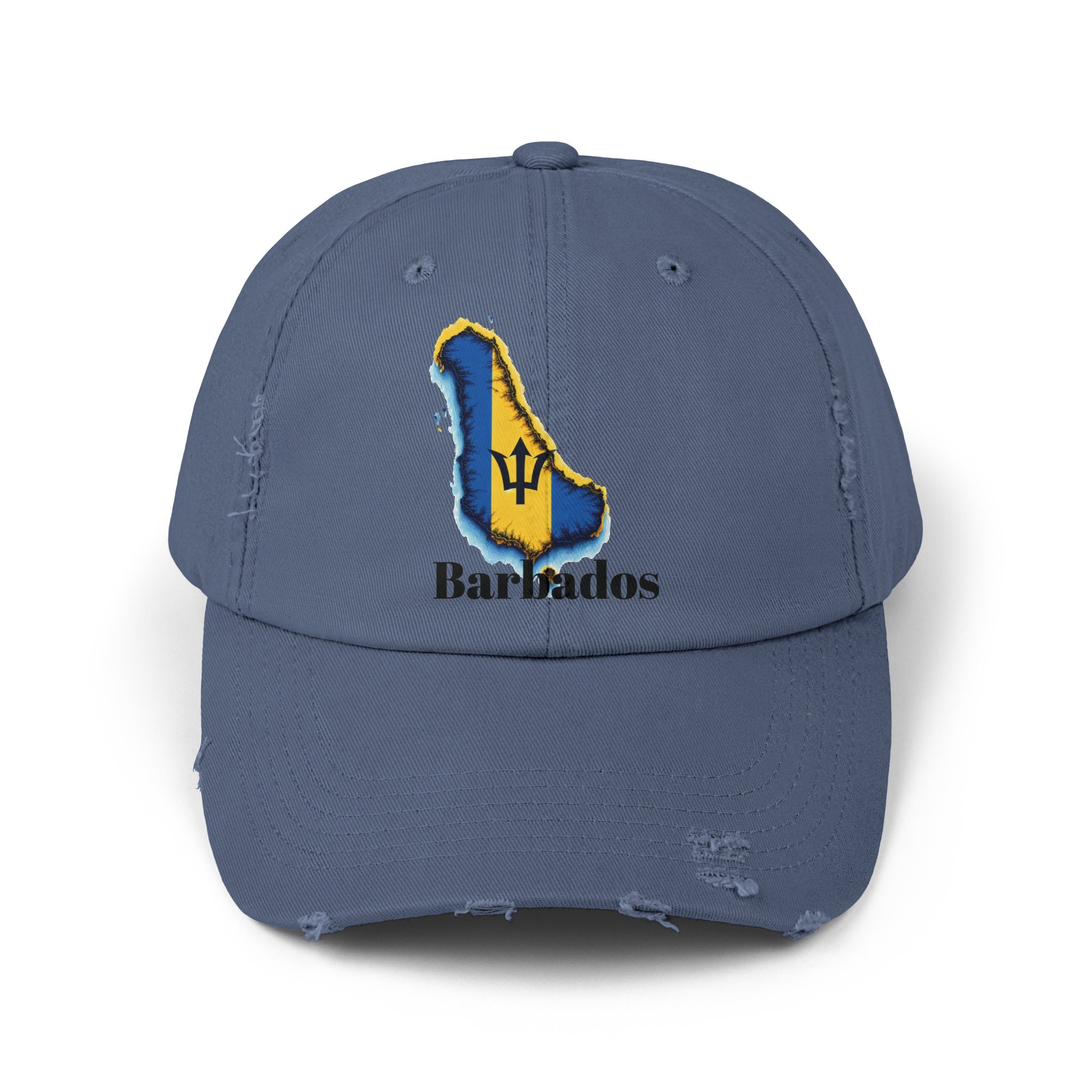Barbados Flag Unisex Distressed Cap, Bajan Flag Gift, Caribbean Flag ...