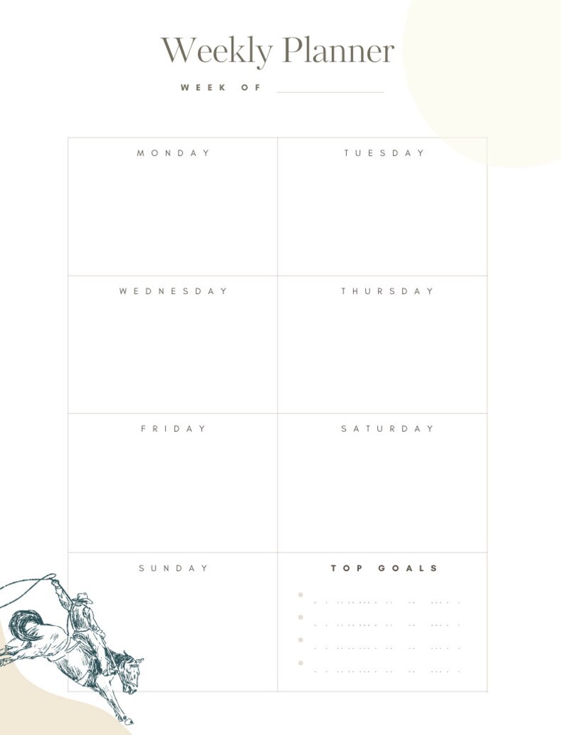 Boho Western Digital Planner - Etsy