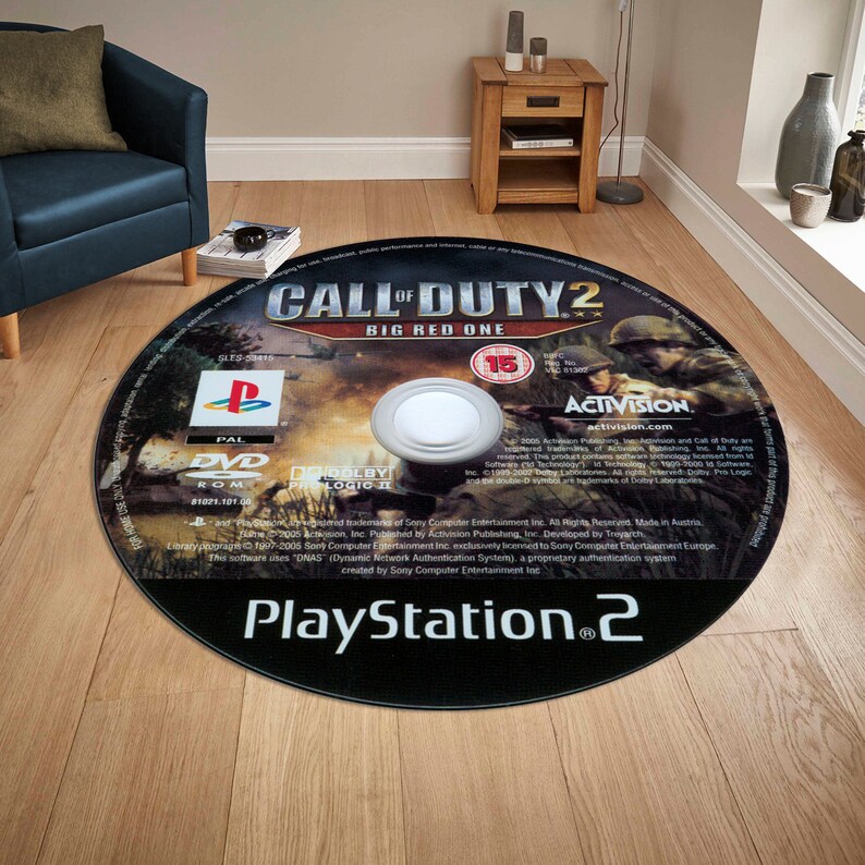 Call of Duty Rug: Game Room Decor, Round Area Rug - Etsy