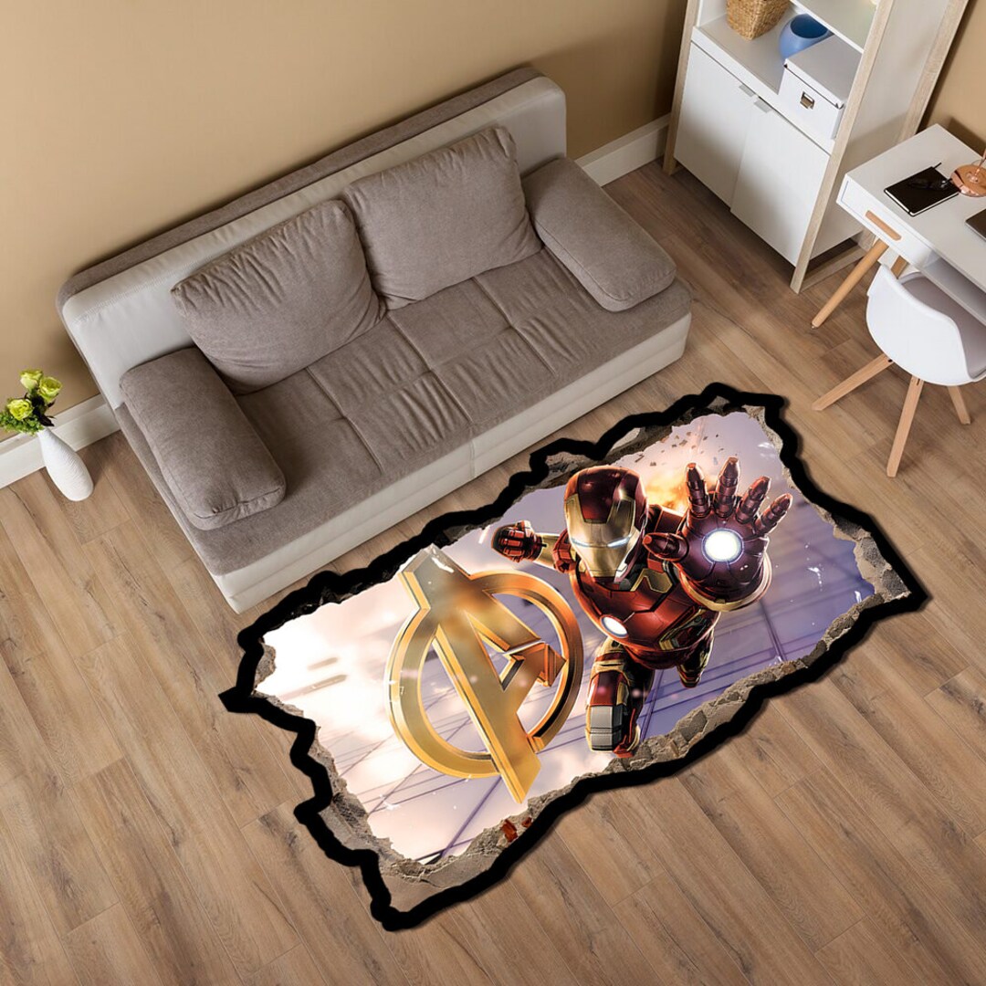 Marvel Rug, Kids Room Decor, Boy's Room Carpet, Superhero Rug, Kids ...