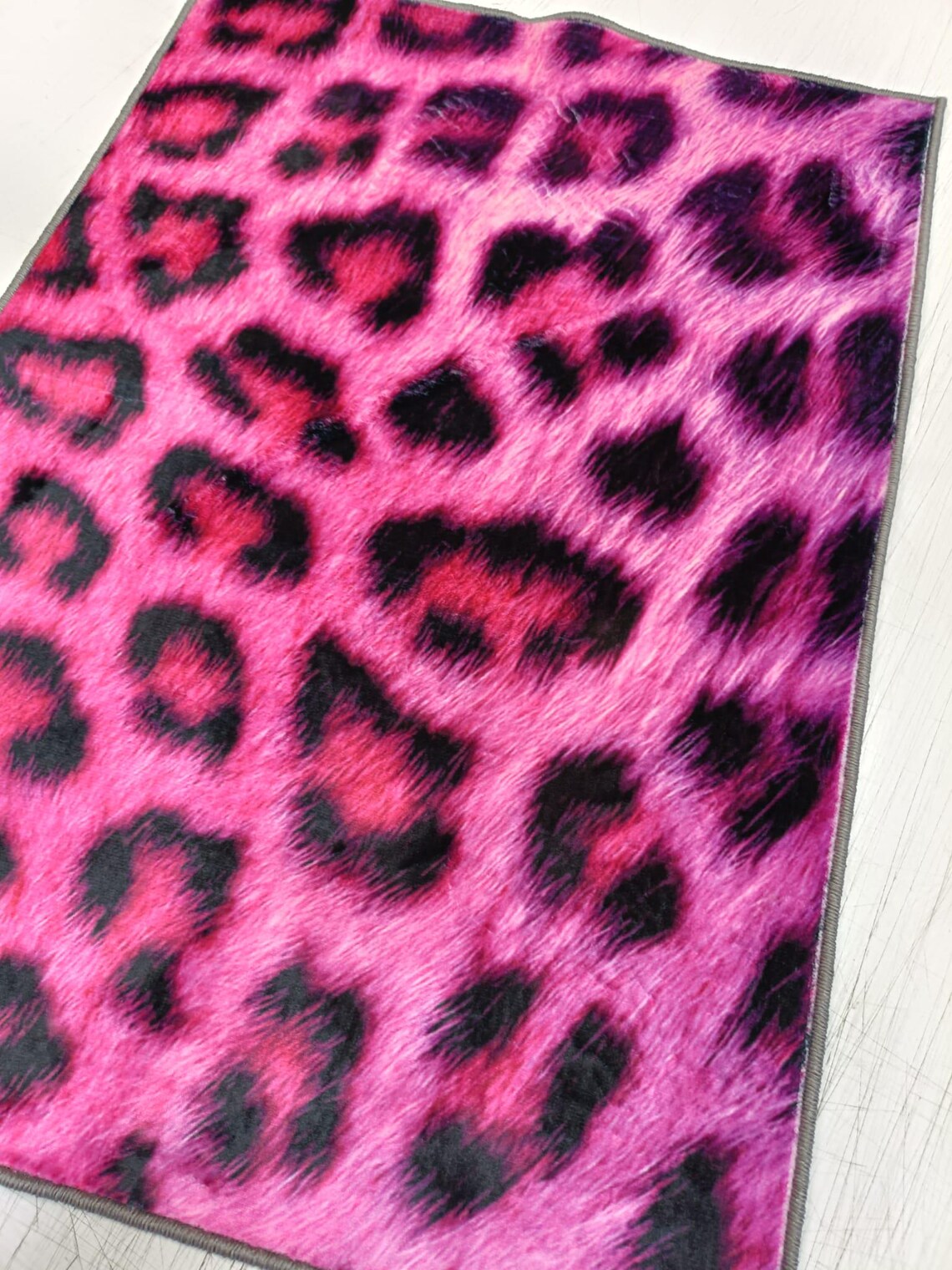 Pink Leopard Print Rug: Modern Home Decor, Non-slip Carpet - Etsy