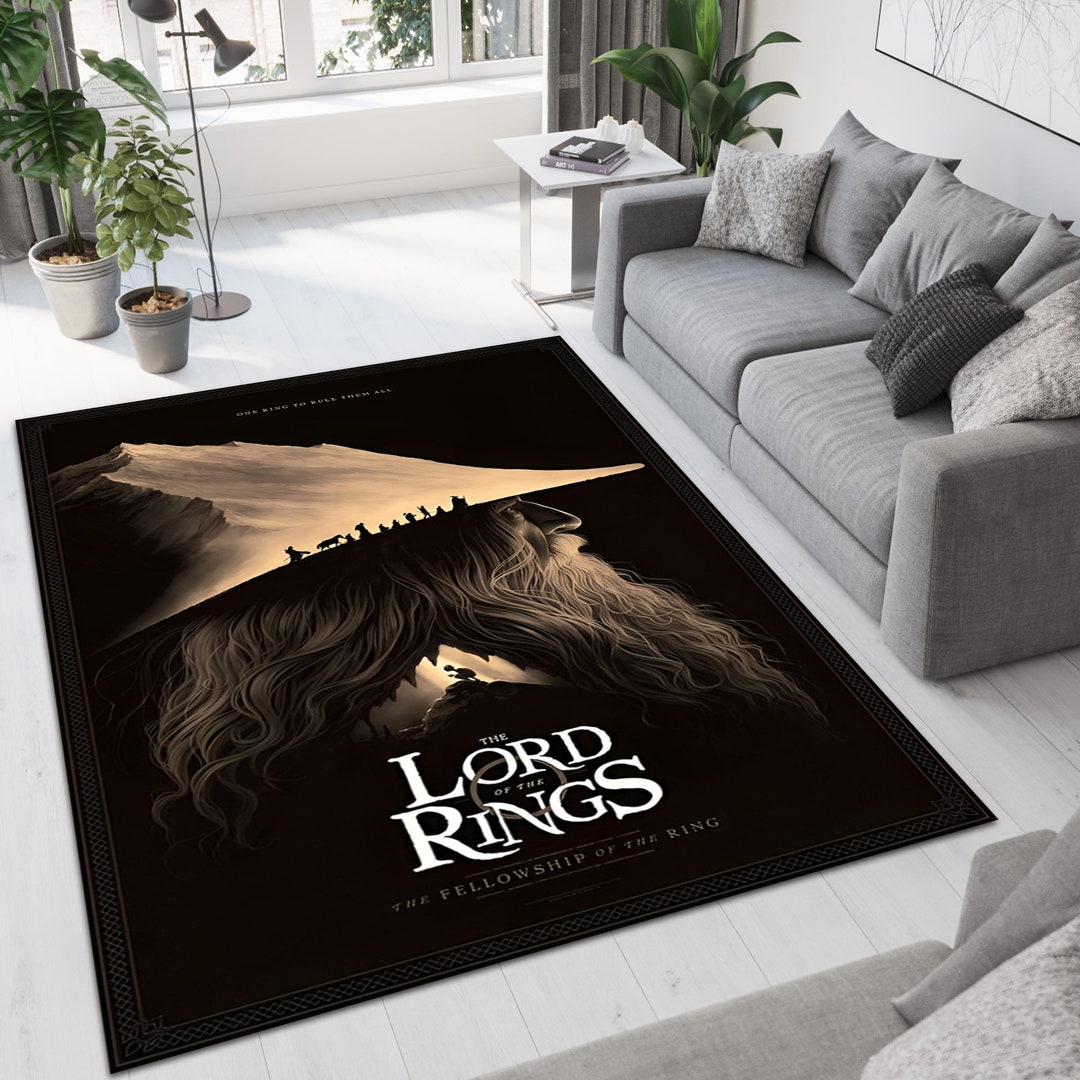Lord of the Rings Rug, Fantasy Rug, Lotr Rug, Cool Rug, Movie Rug ...