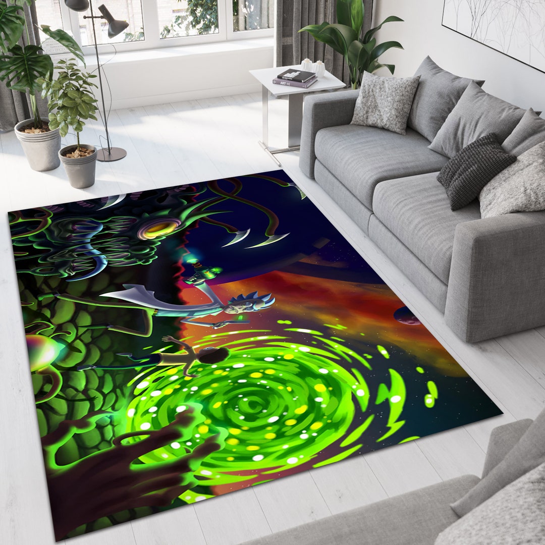 Rick and Morty,colorful Rug,popular Rug,pop Art Rug,manga Rug ...