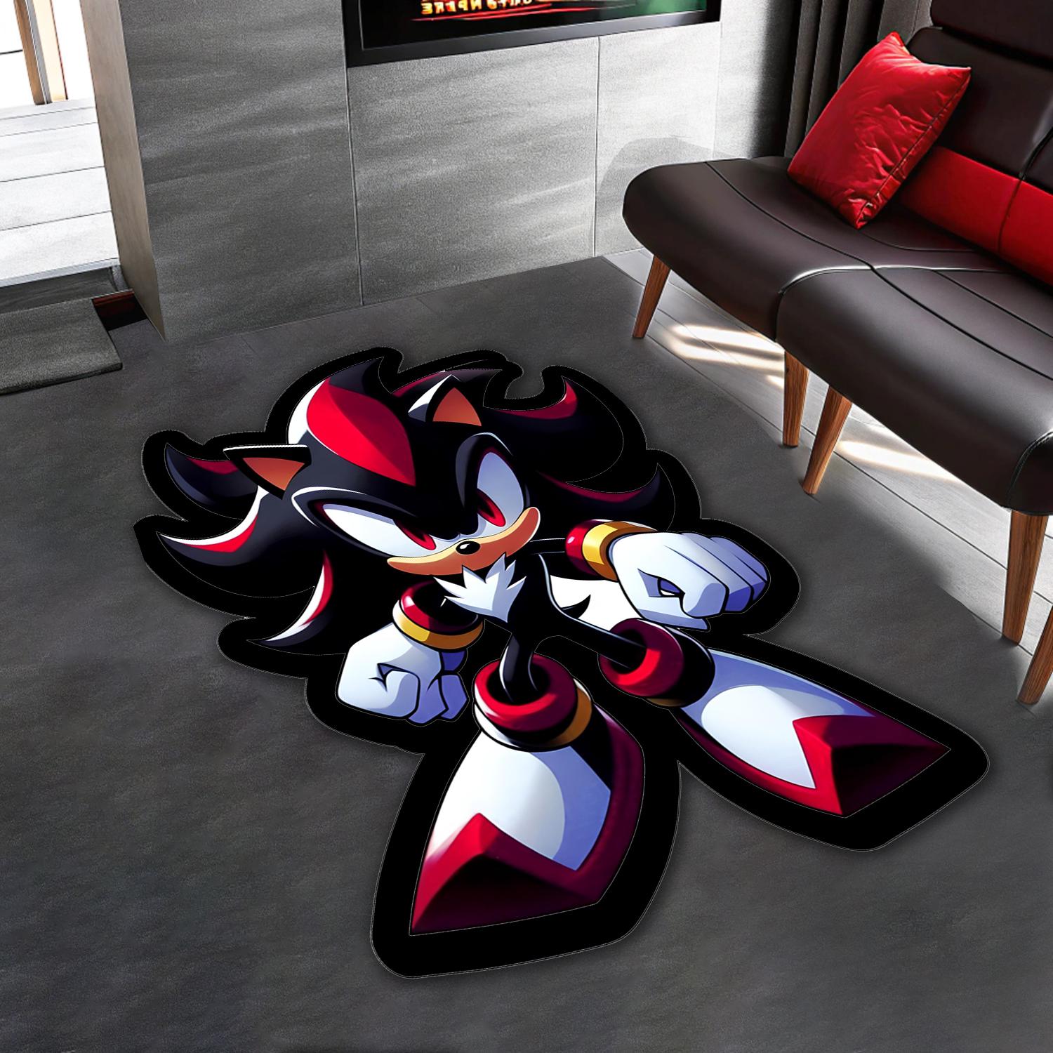Shadow Rug, Sonic Carpet, Soft Round Sonic Gamecube Rug, Sonic Fan Gift ...