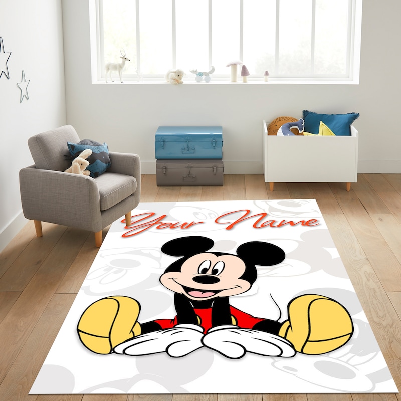 Mickey Mouse Rug - Etsy