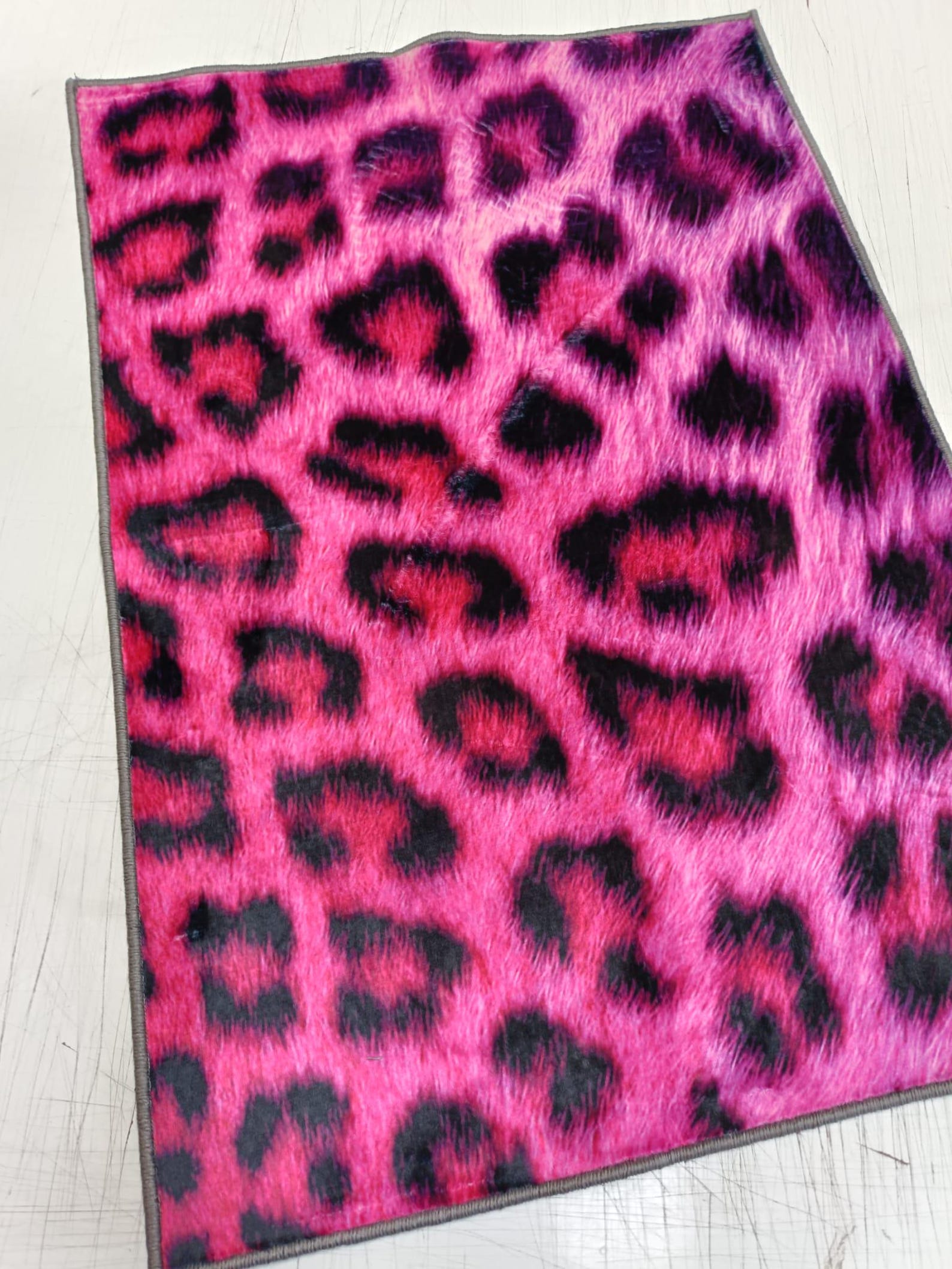 Pink Leopard Print Rug: Modern Home Decor, Non-slip Carpet - Etsy
