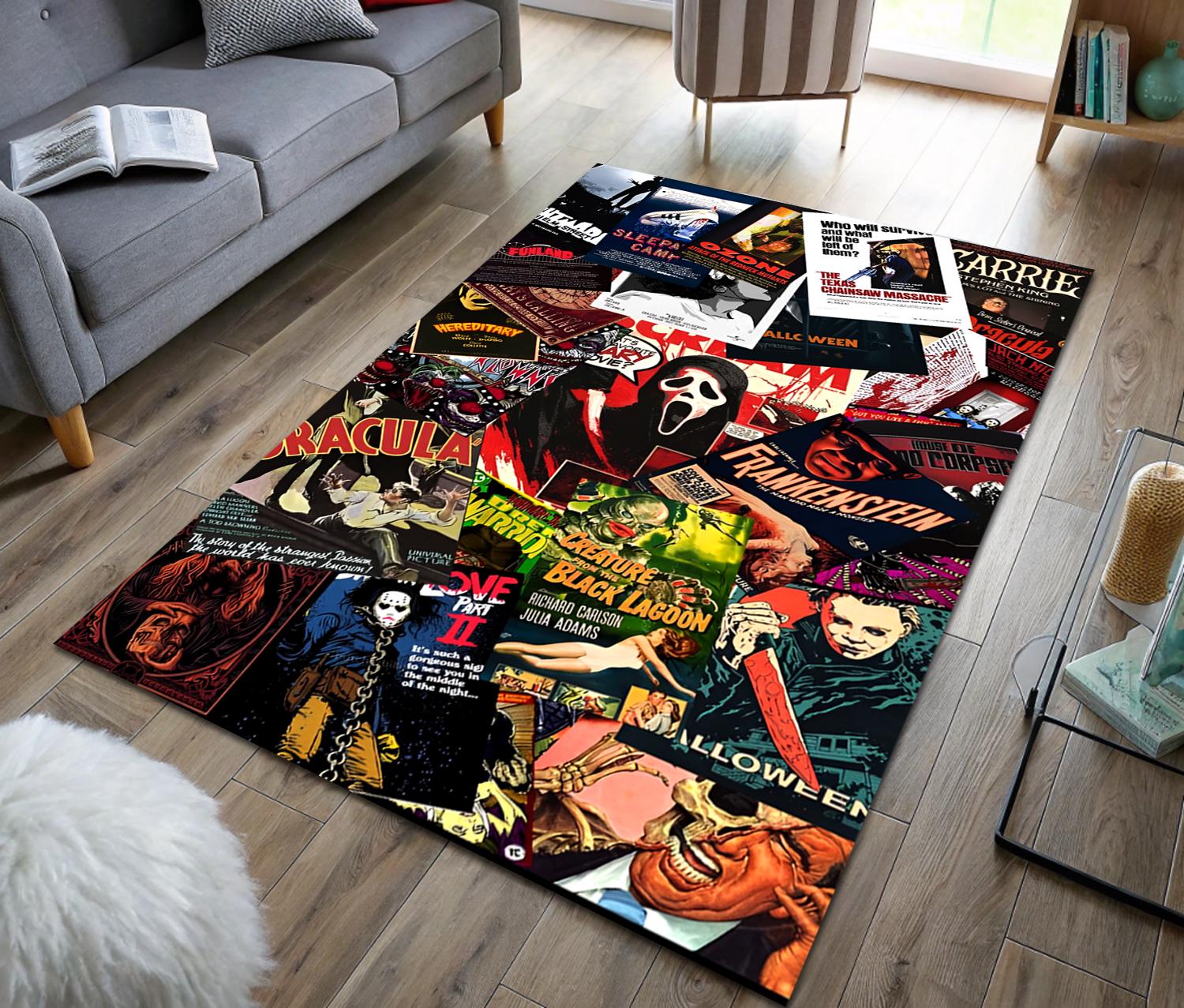 Horror Movie VHS Rug: Halloween Decor, Scary Film Art, - Etsy