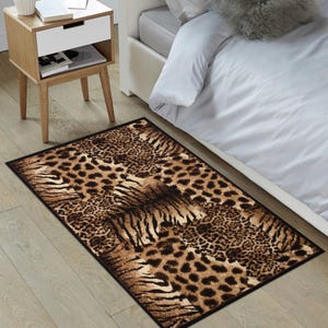 Leopard Rug, Leopard Pattern Rug, Leopard Fur Pattern Rug, Animal Decor ...