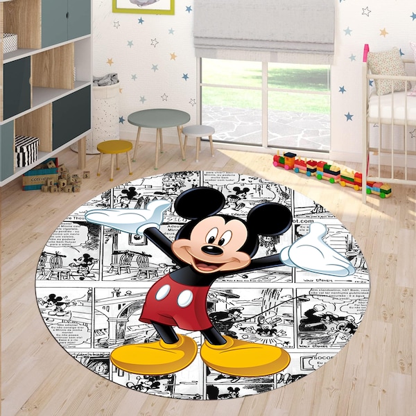 Mickey Mouse Carpet Round - Etsy