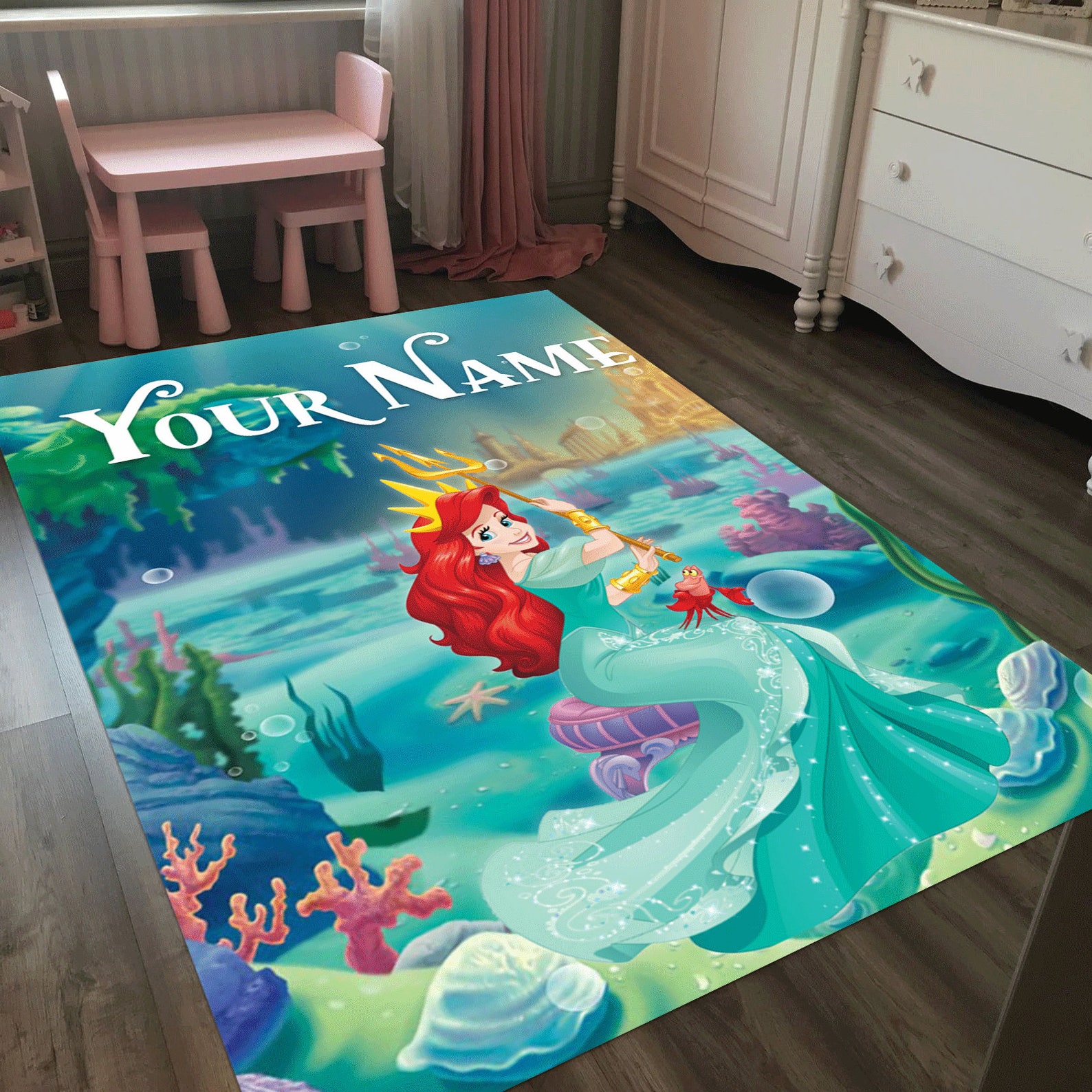 Underwater Rug,the Little Mermaid Rug, Kids Room Rug,gift for Kids ...