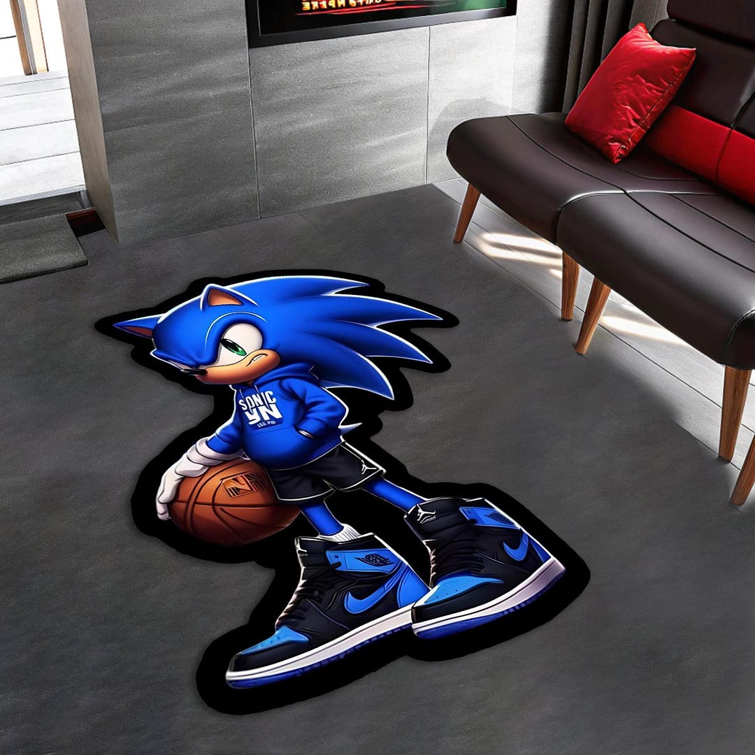 Sonic the Hedgehog Rug: Round Gamecube Design, Kids Room Decor, - Etsy