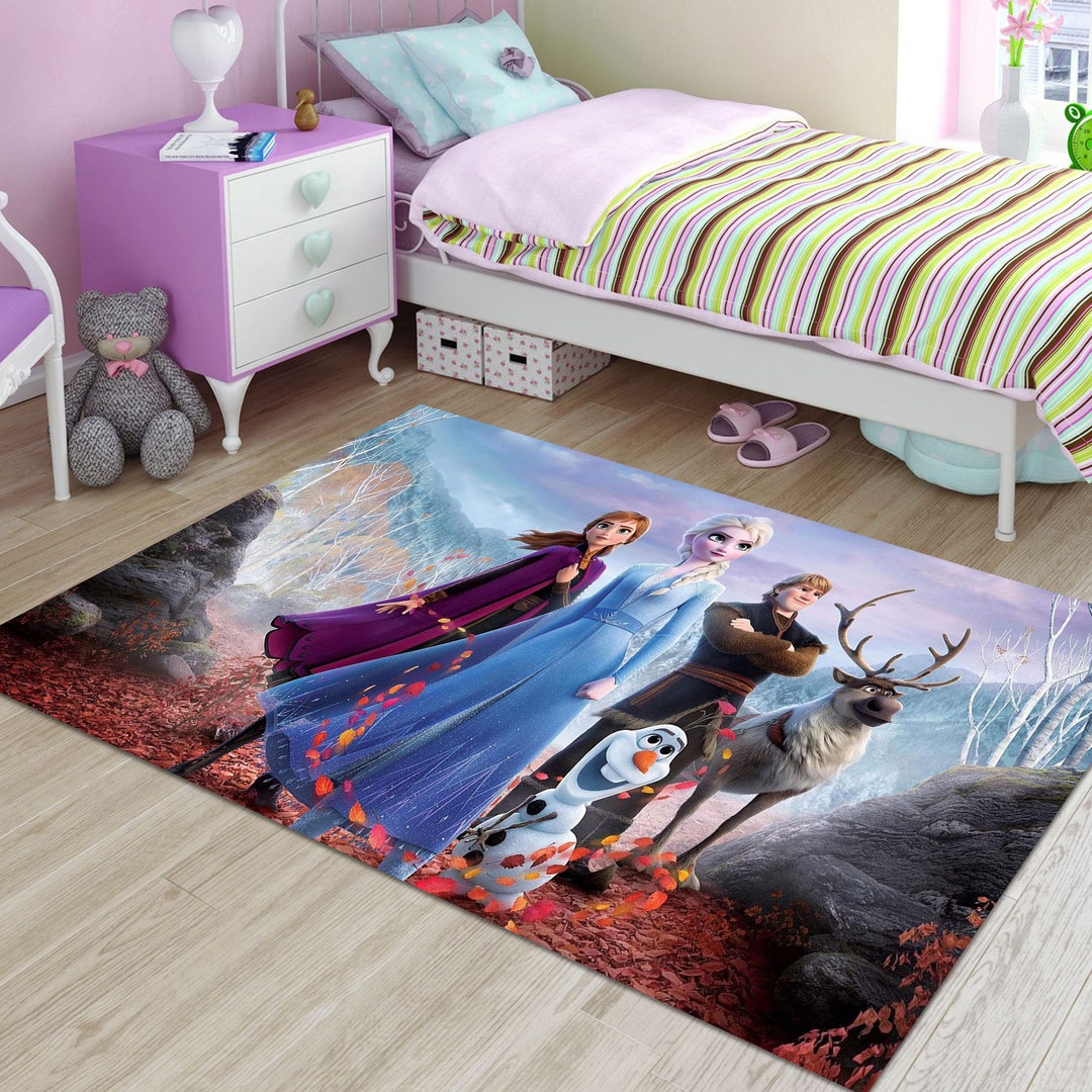 Elsa Anna, Elsa Rug, Girl Room Rug, Kids Room Rug, Area Rug, Modern ...