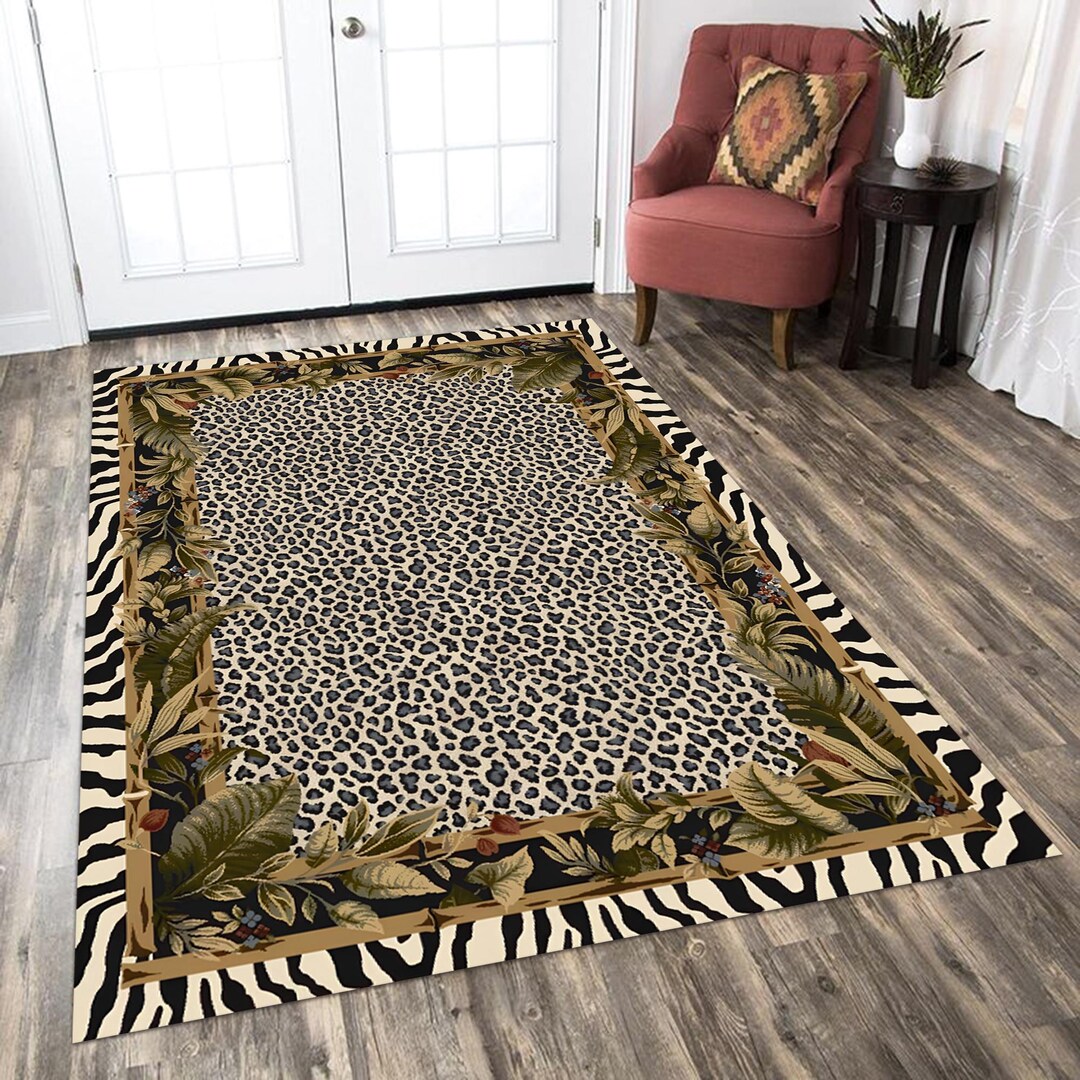 Leopard Area Rug,leopard Rug, Leopard Pattern Rug,leopard Fur Pattern ...