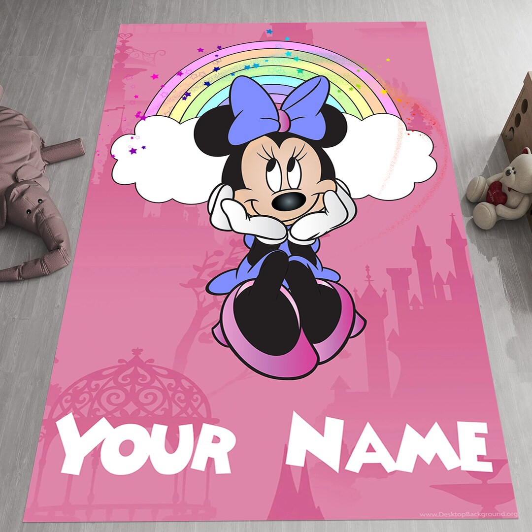 Personalized Minnie Mouse Rug: Kids Nursery Decor - Etsy