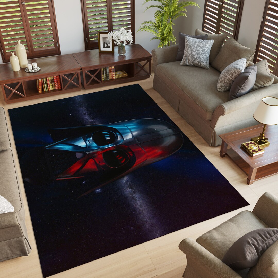 Sci-fi Spaceship Rug: Modern Movie Decor, Living Room Carpet - Etsy