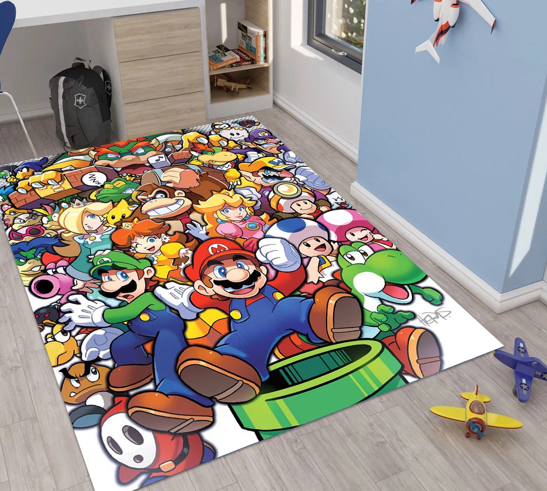 Anime Characters Rug, Mix Rug,anime Decor,anime Rug,cartoon Rug,mixed ...