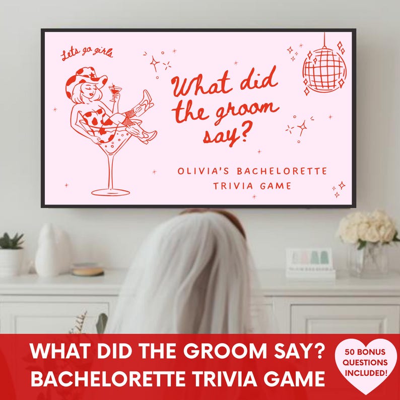 Last Rodeo Bachelorette Trivia Game - What Did the Groom Say? (editable ...