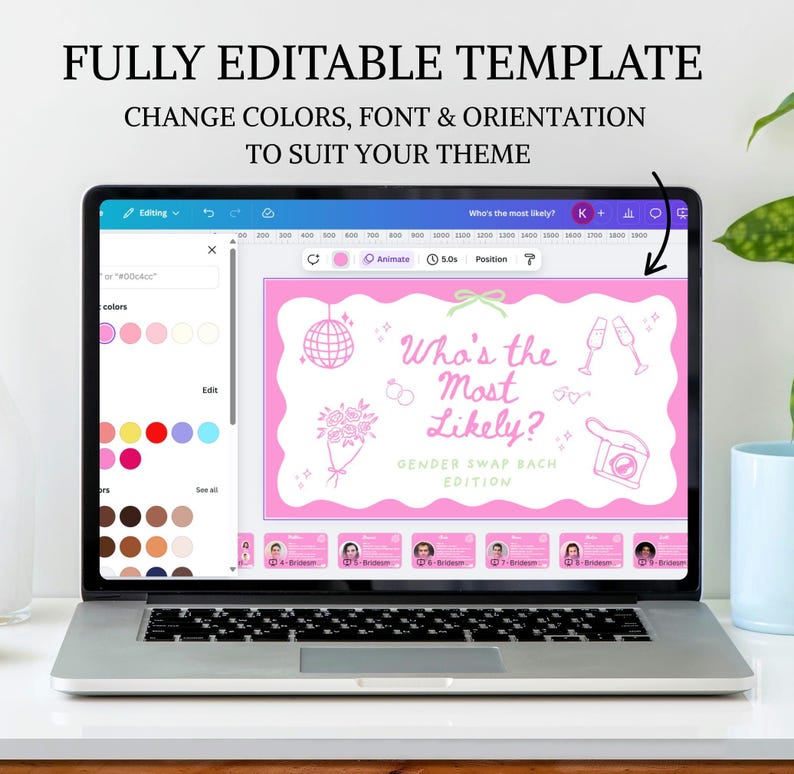 Funny Bachelorette Party Game: Gender Swap Edition - Editable Canva ...