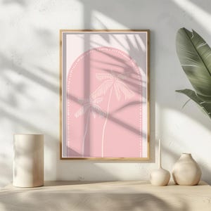 Palm Tree Print, Beach Nursery Printable, Boho Beach Art, Palm Tree ...