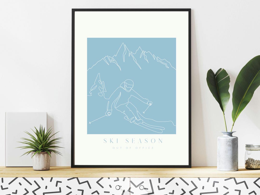 Ski Print Ski Season Printable Out of Office Wall Art Skiing Decor ...